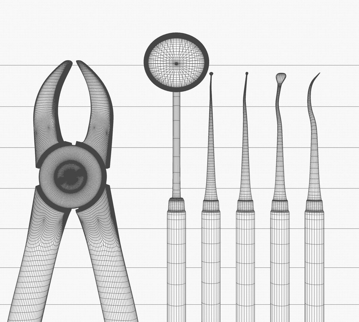 3D Dentist Instrument Tools Model - TurboSquid 2043058