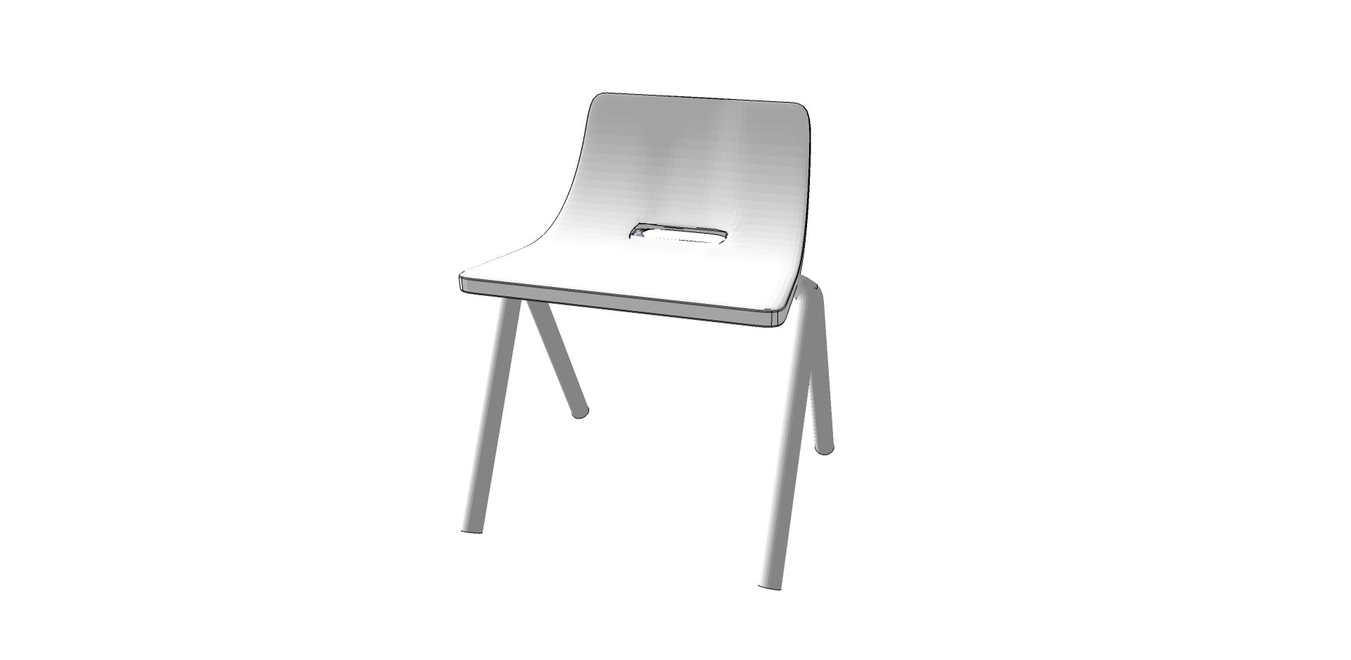 3d model simple chair
