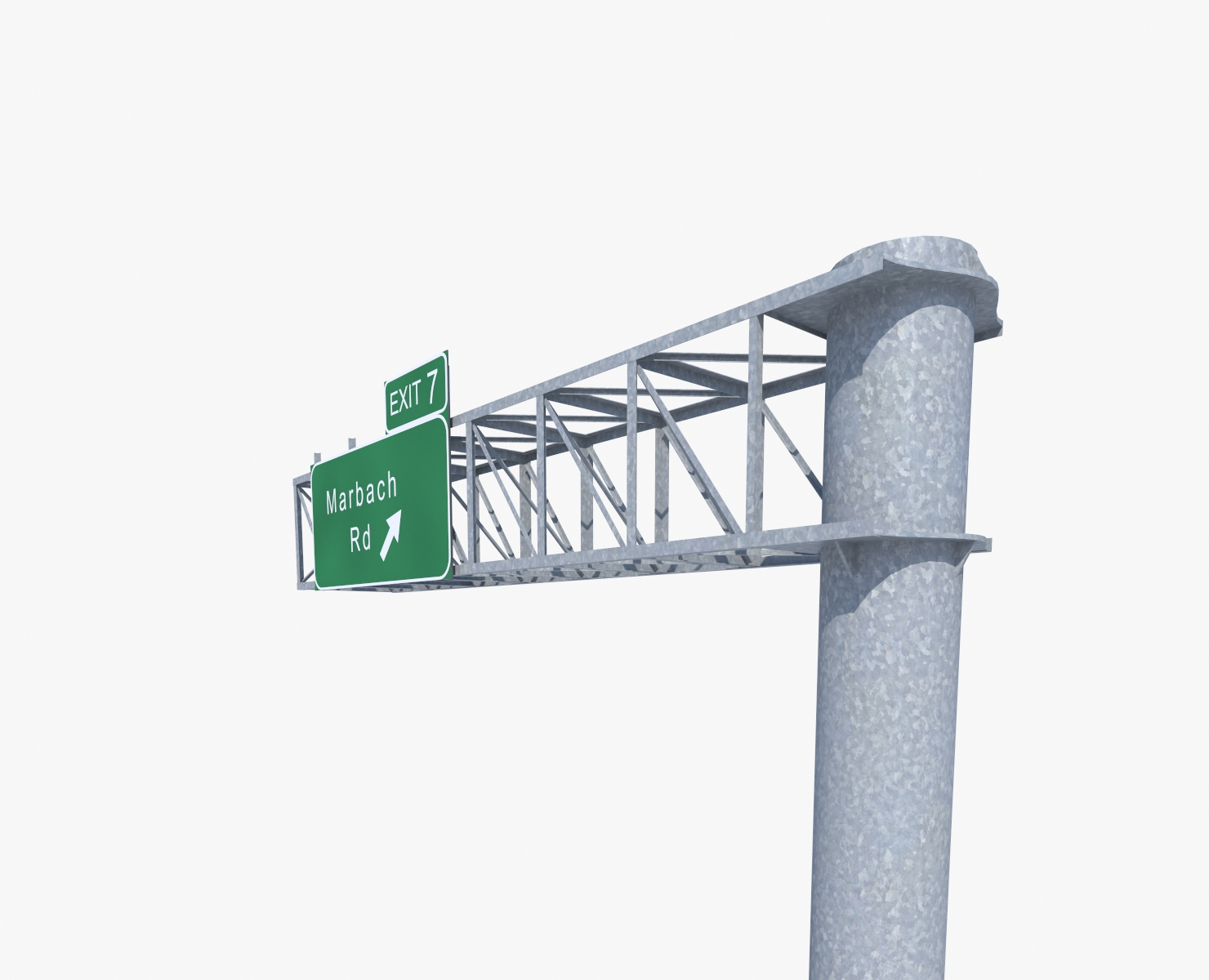 highway sign 3d max