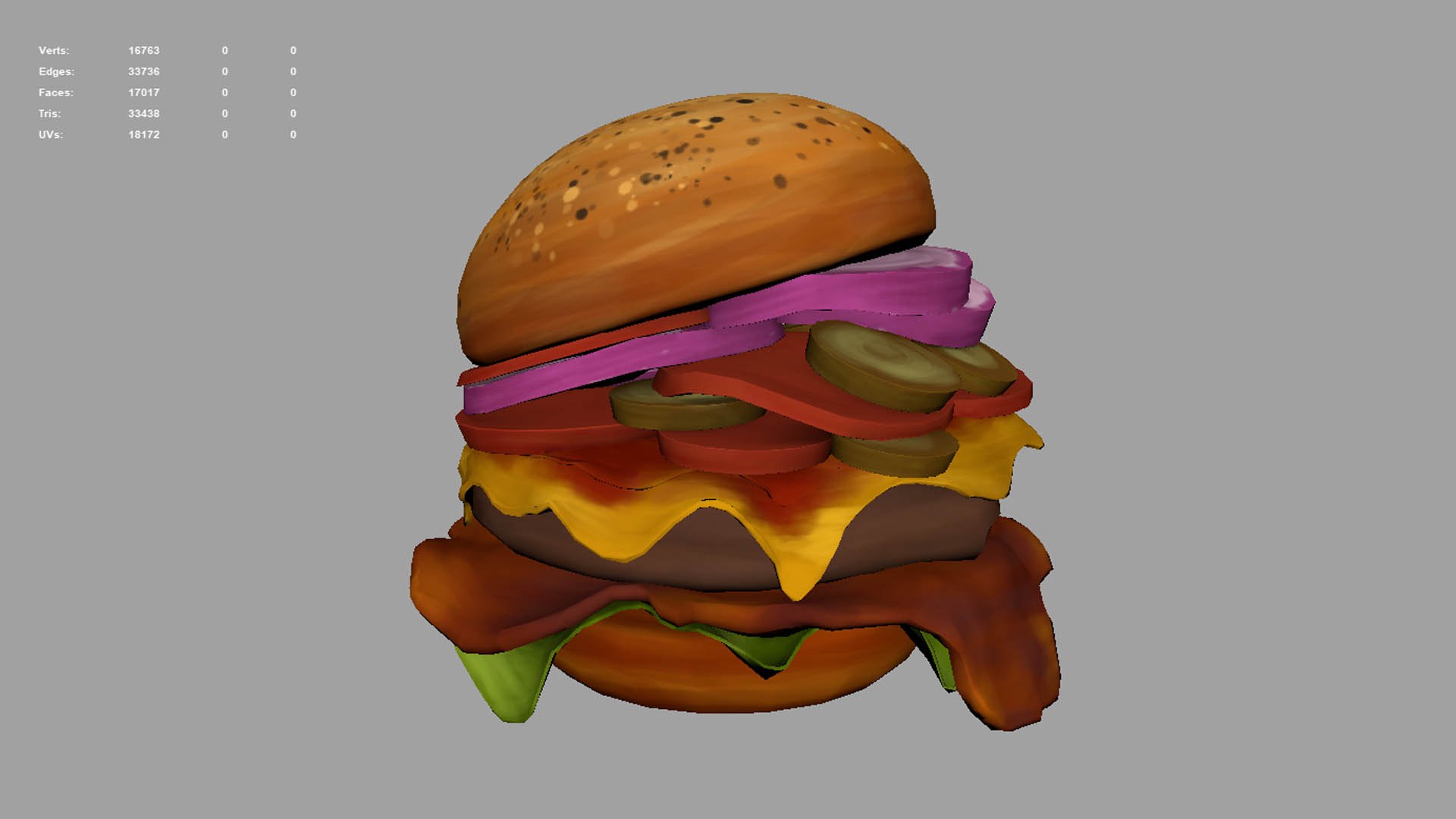 3D Cartoon Burger Stylized Model - TurboSquid 2072812