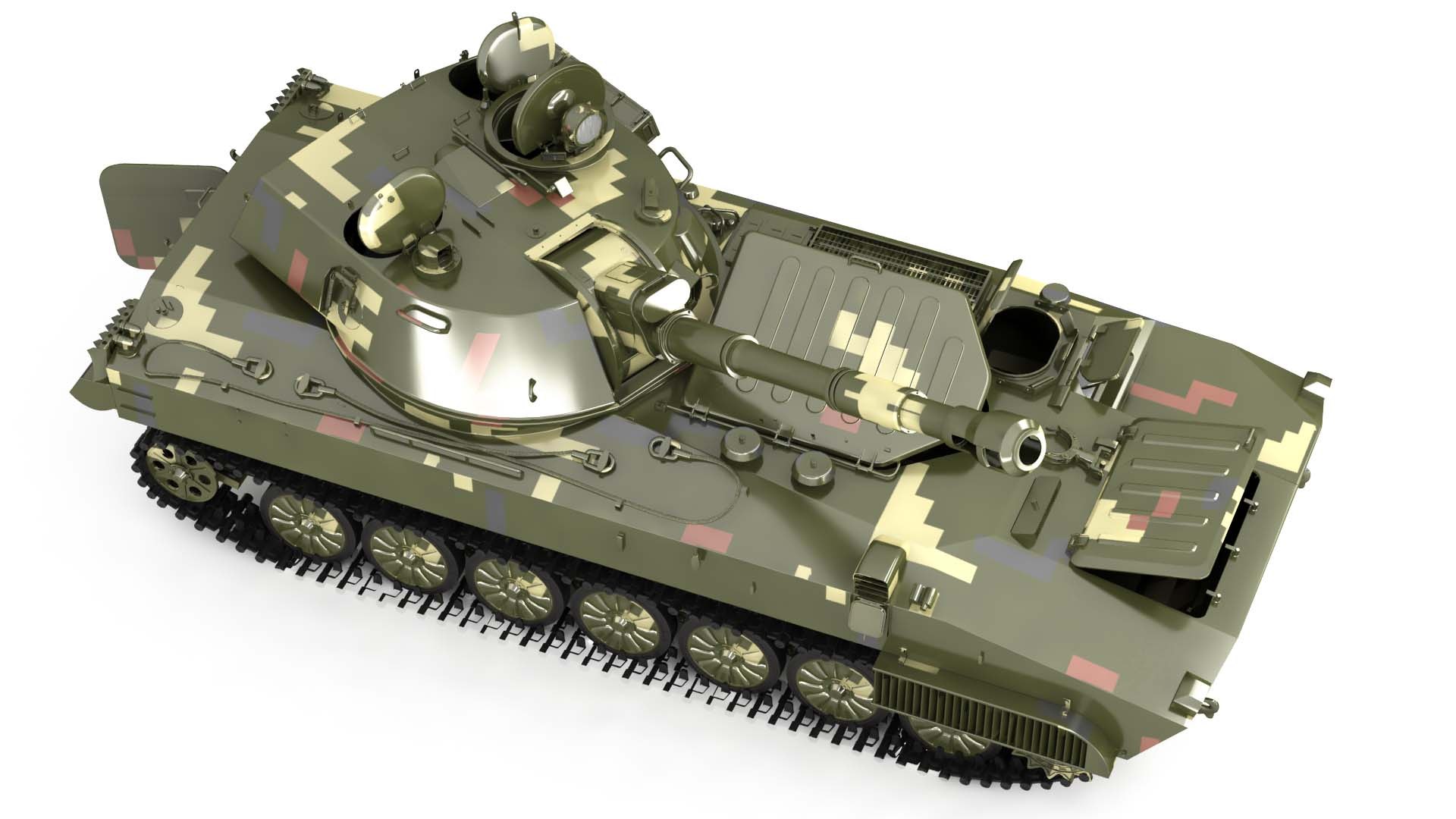 Howitzer 2C1 Animated 3D Model - TurboSquid 2164696