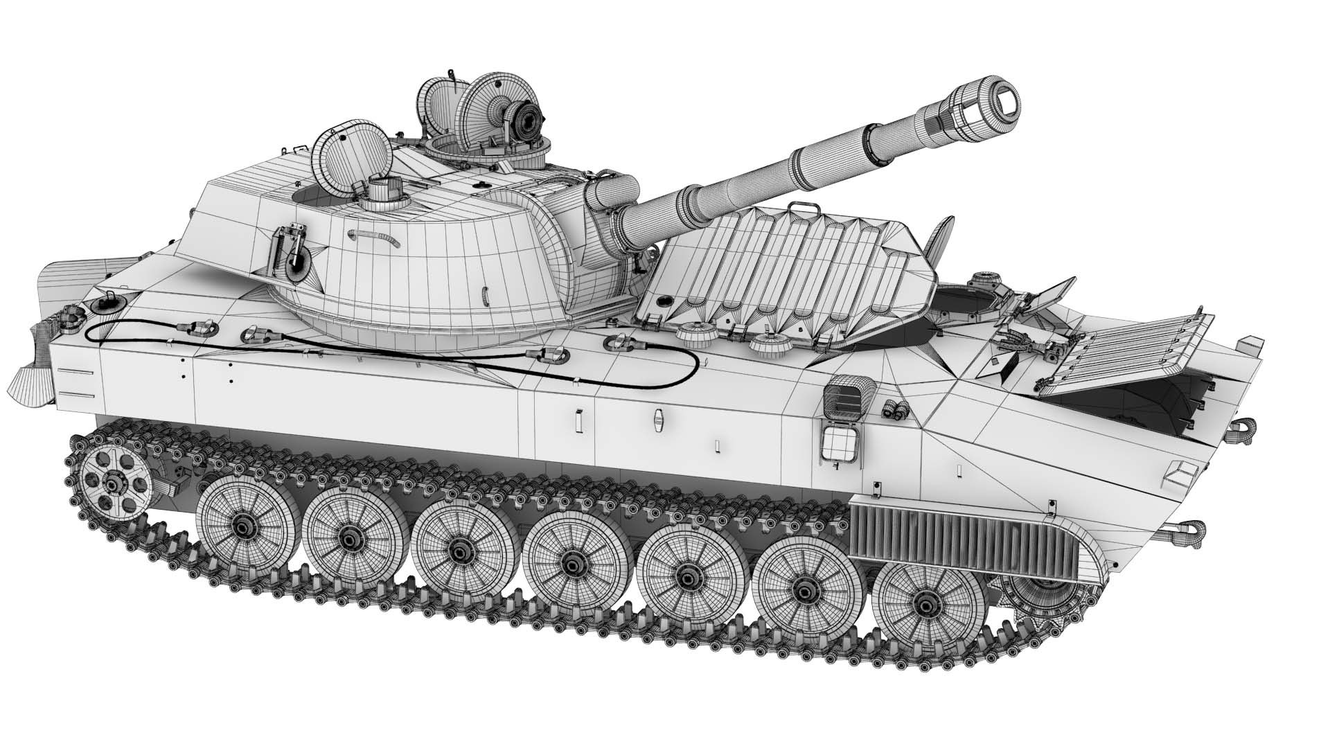 Howitzer 2C1 Animated 3D Model - TurboSquid 2164696