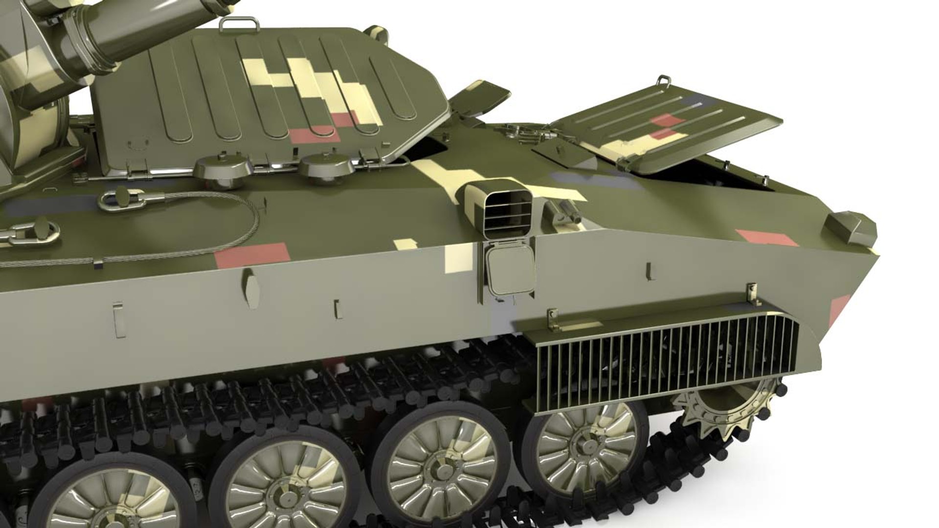 Howitzer 2C1 Animated 3D Model - TurboSquid 2164696