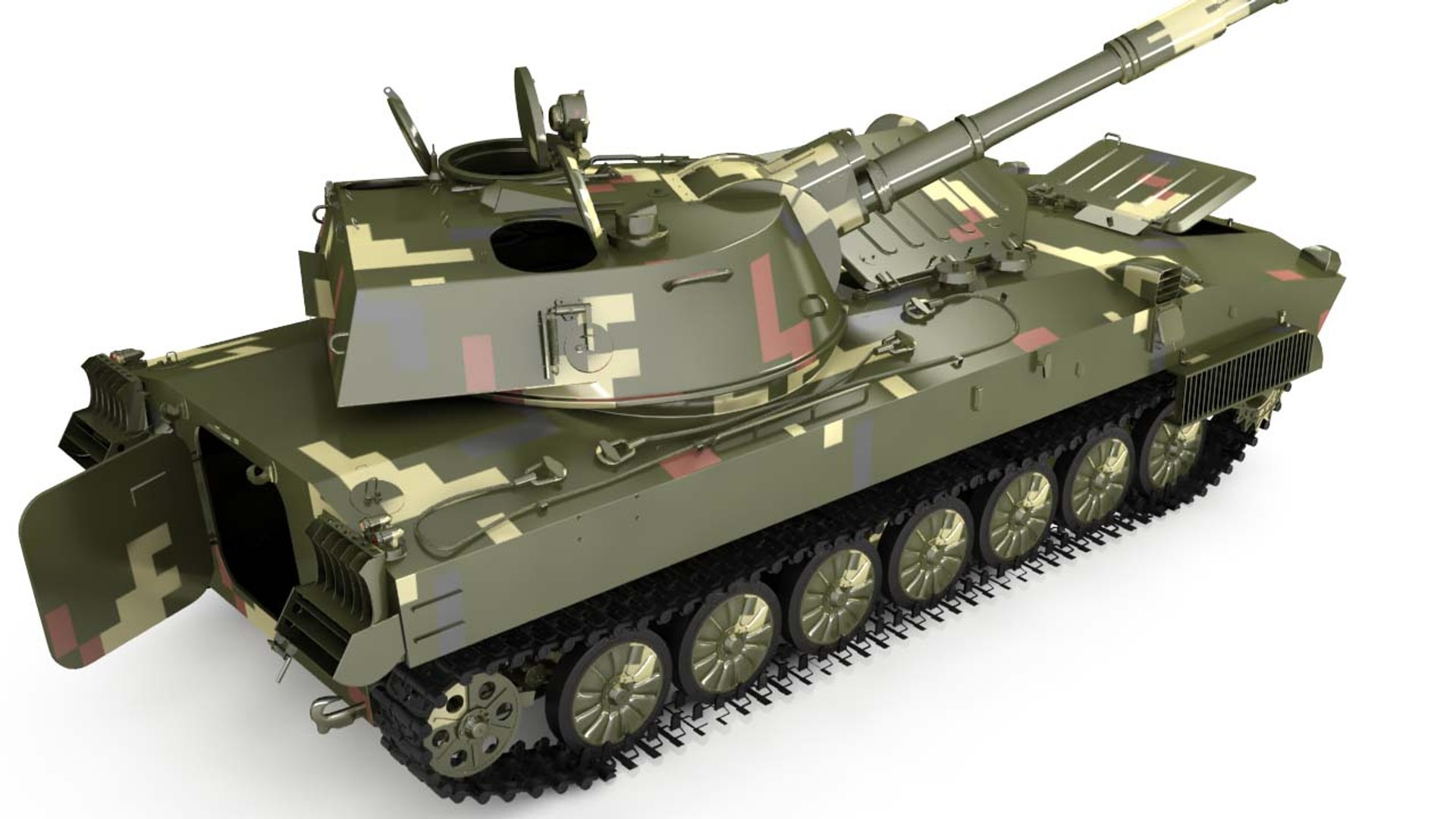 Howitzer 2C1 Animated 3D Model - TurboSquid 2164696