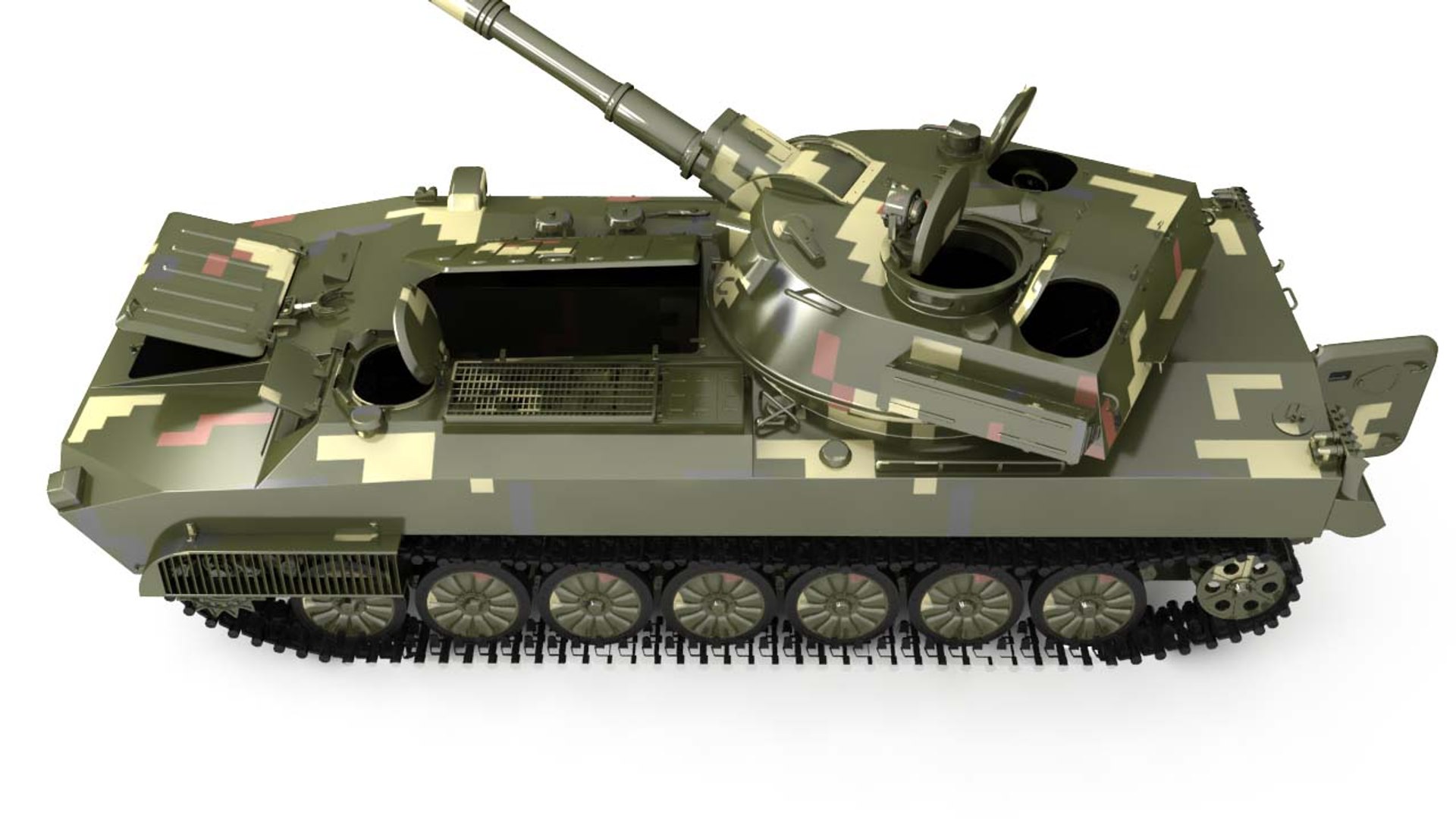 Howitzer 2C1 Animated 3D Model - TurboSquid 2164696