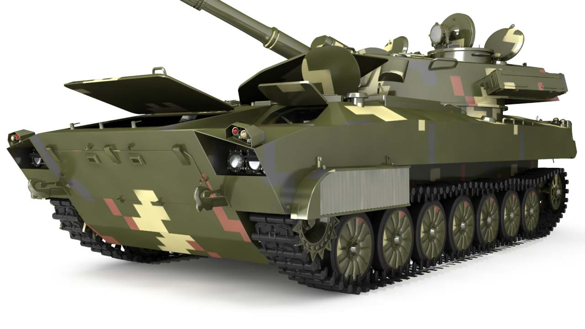 Howitzer 2C1 Animated 3D Model - TurboSquid 2164696