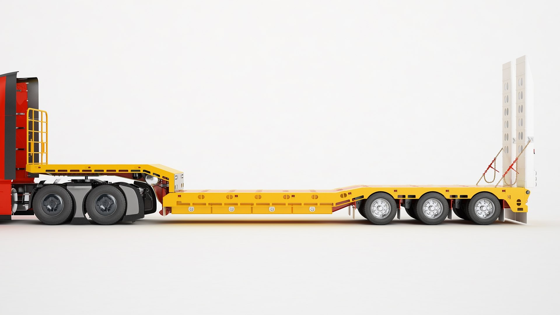 Semi Truck Generic Drake Trailer 05 model - TurboSquid 1835421