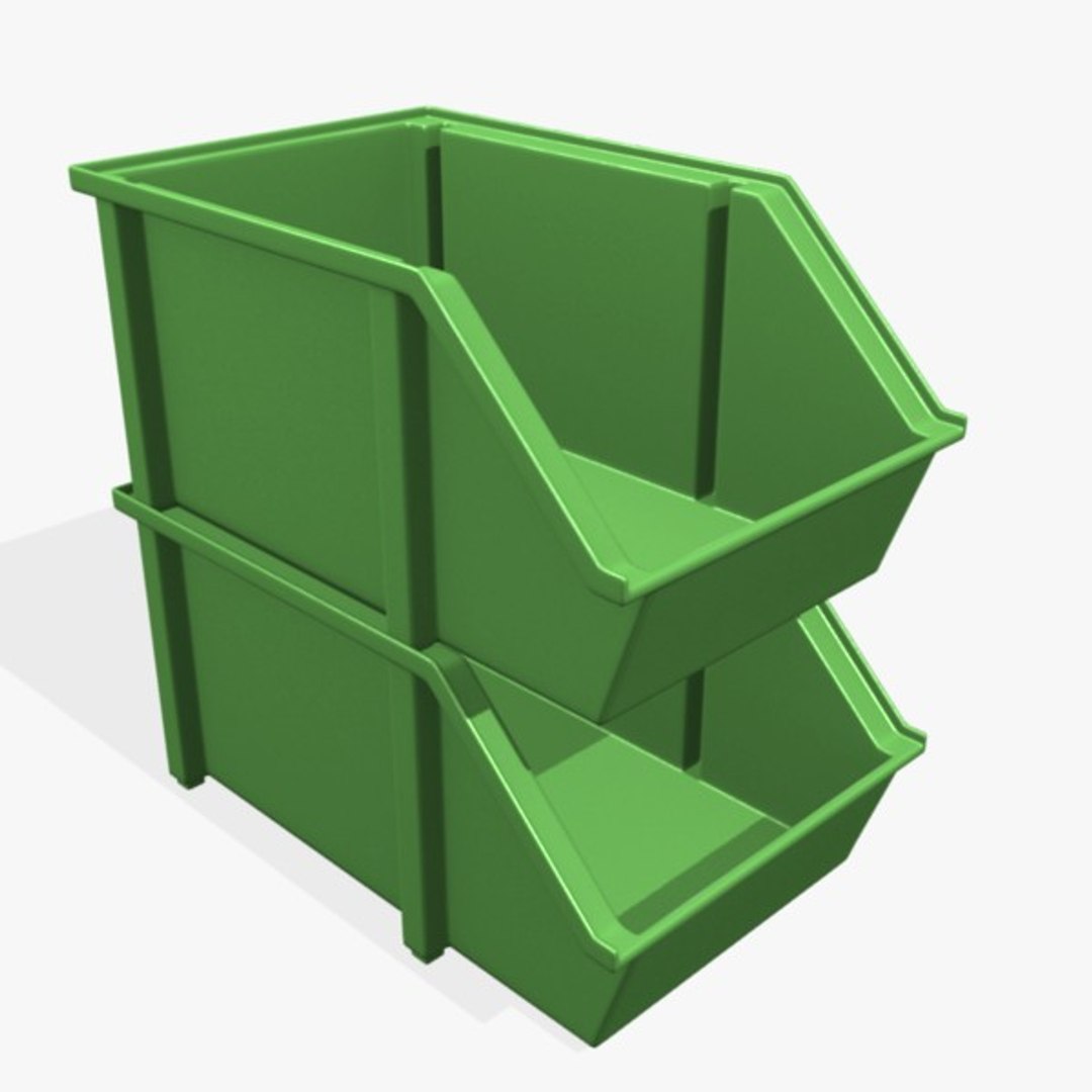 3d Model Stackable Parts Bin