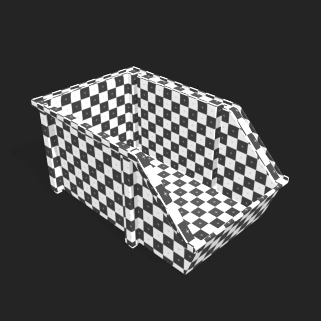 3d Model Stackable Parts Bin