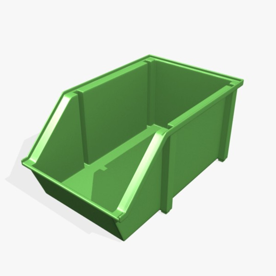 3d Model Stackable Parts Bin
