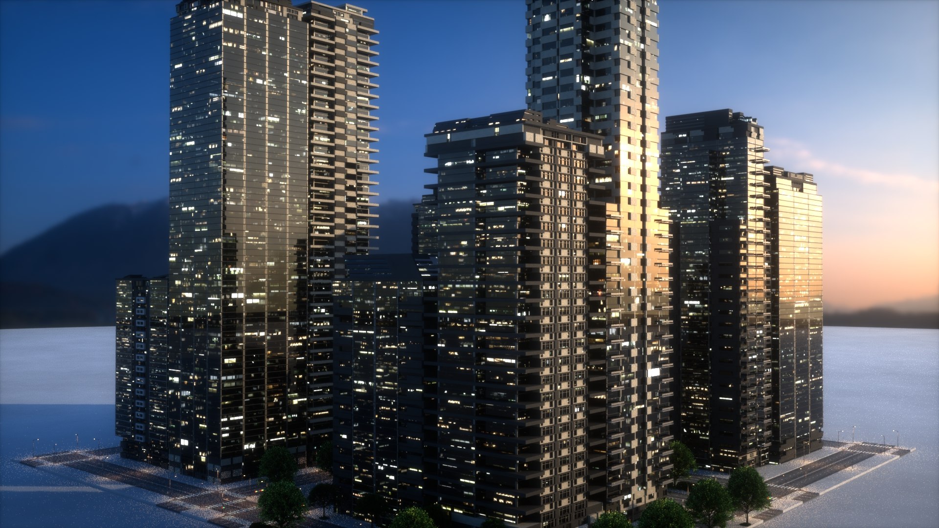 City Block Type B30 Model - TurboSquid 2092360