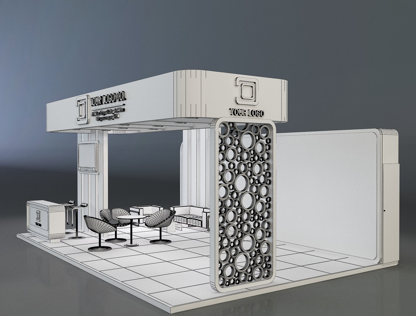 3D Model Booth Exhibition Stand A637a - TurboSquid 1998599