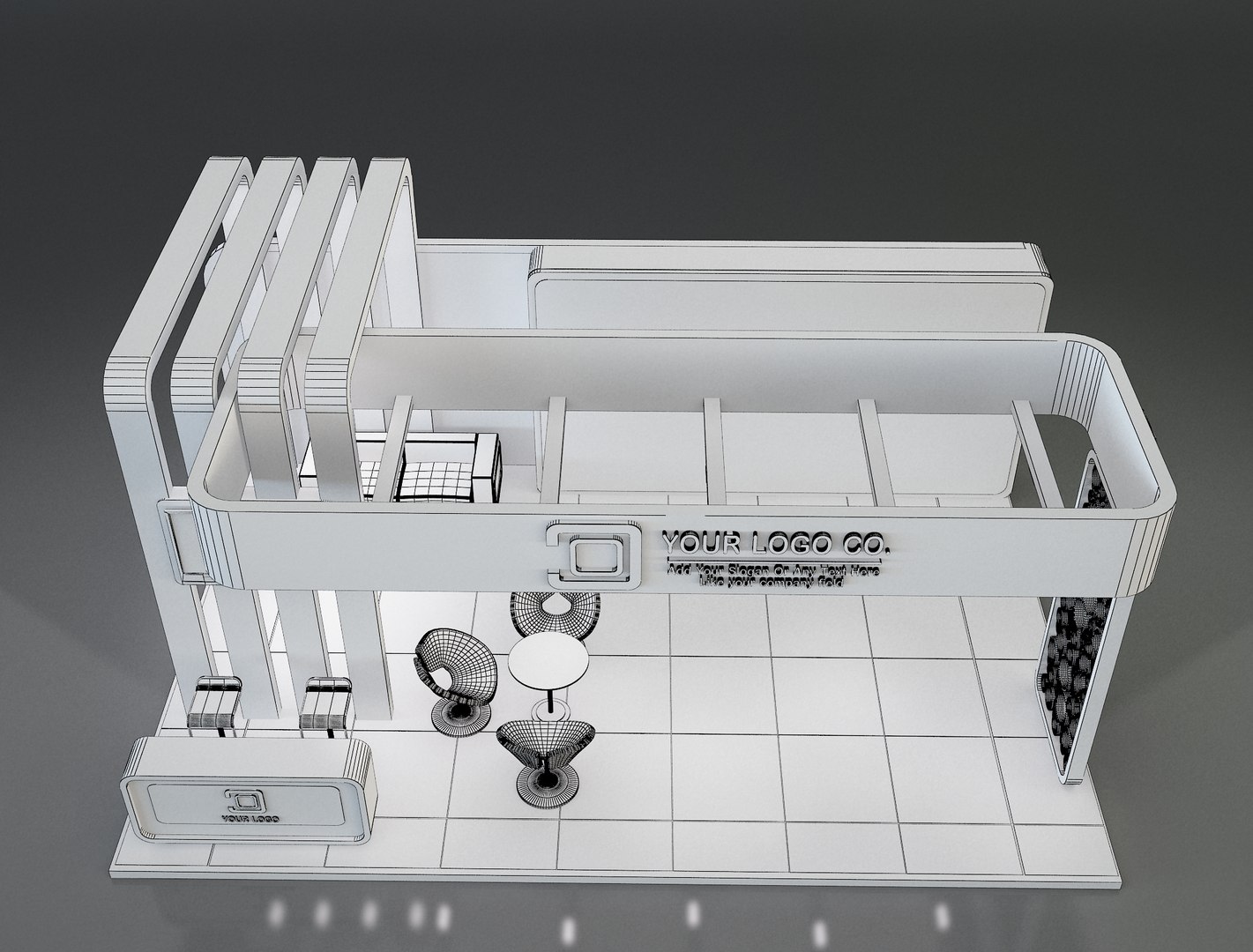 3D Model Booth Exhibition Stand A637a - TurboSquid 1998599