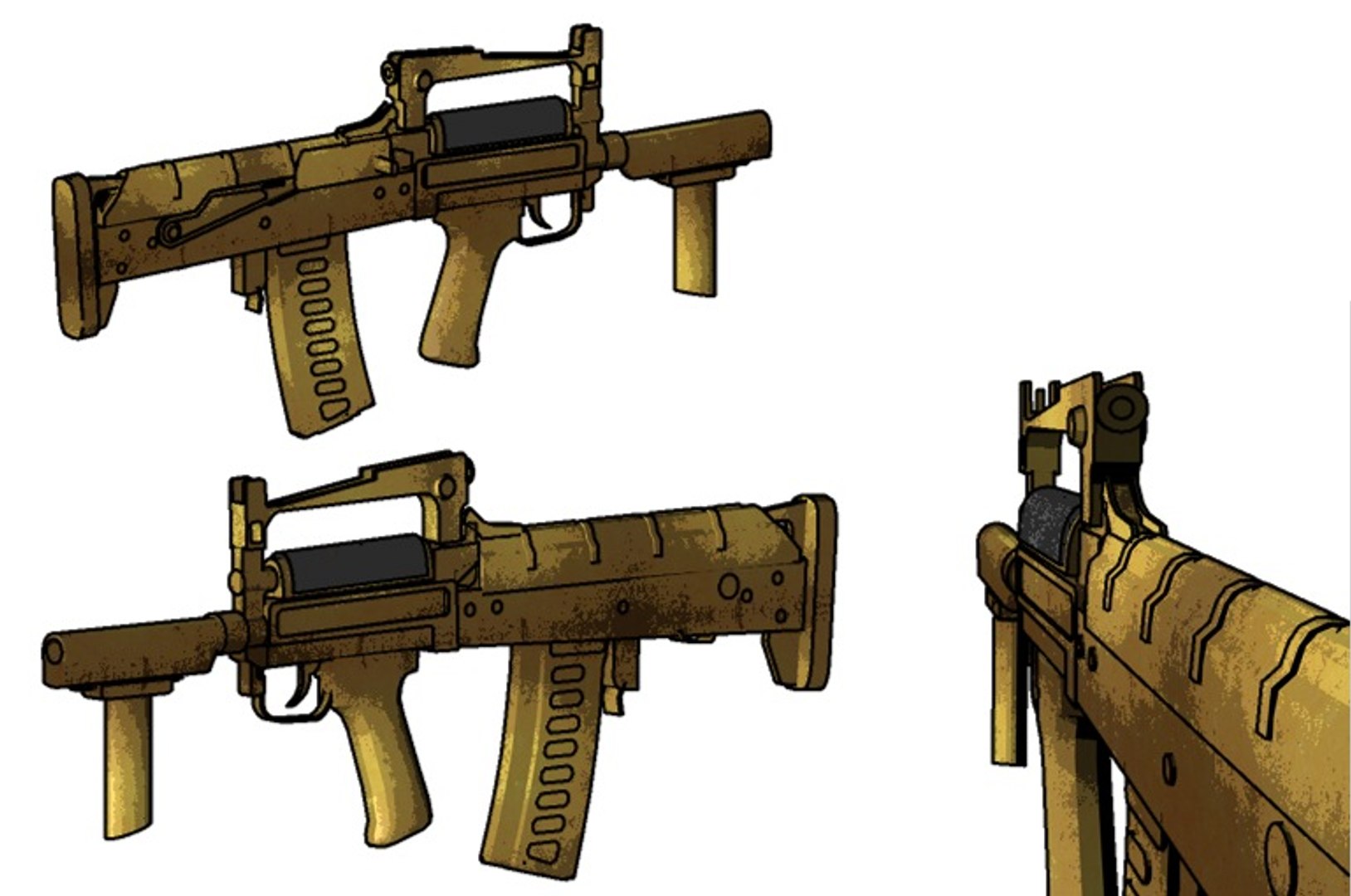 3d Gameready Oc-14 Groza Model