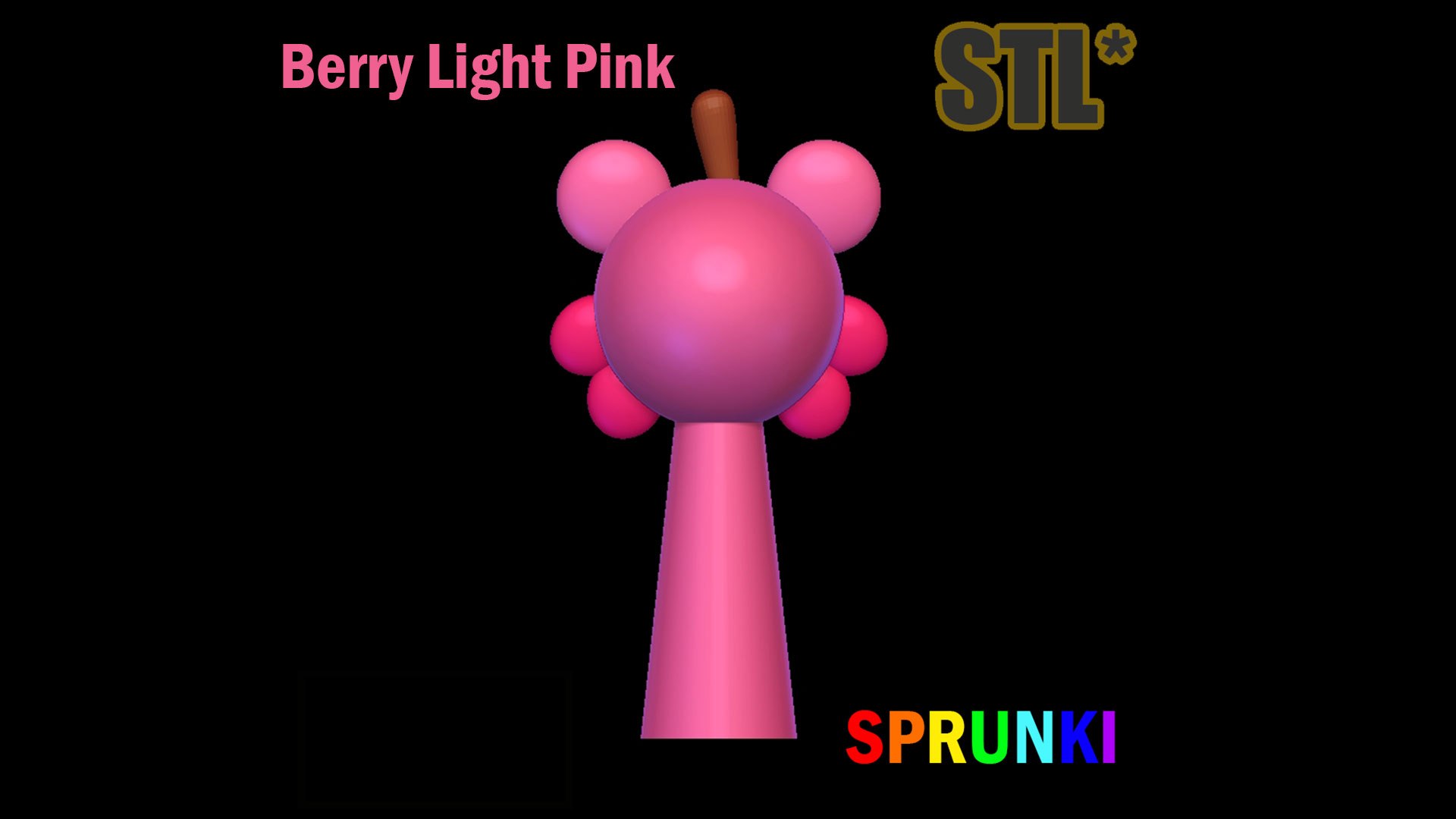 Sprunki Incredibox Berry Light Pink STL 3D Character Fanart 3D Model ...