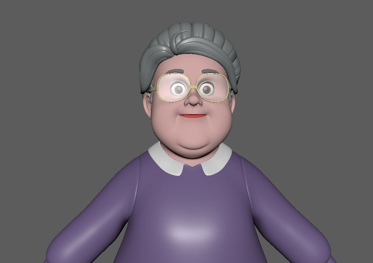 Cartoon Old Woman Model - TurboSquid 1772901