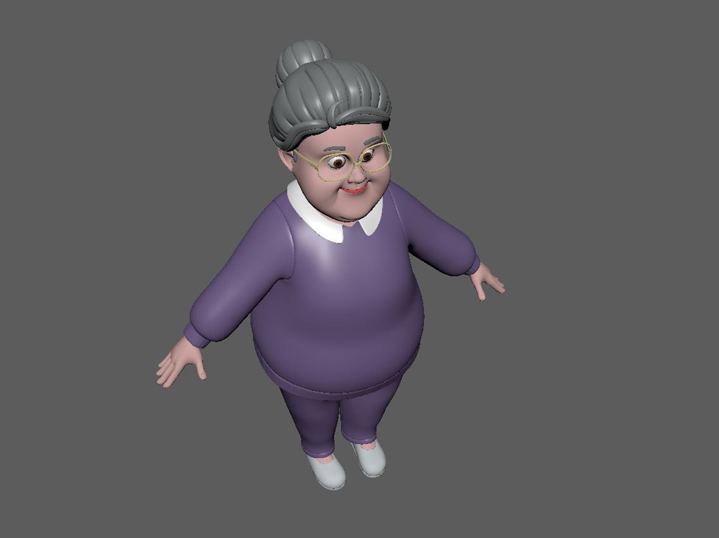 Cartoon Old Woman Model - TurboSquid 1772901