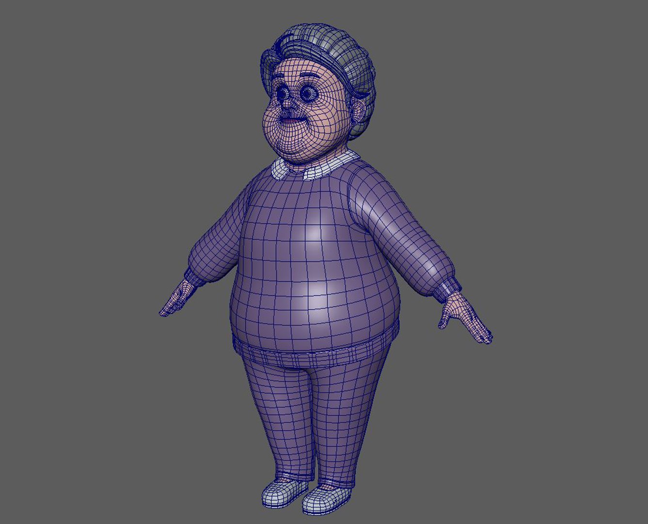 Cartoon Old Woman Model - TurboSquid 1772901