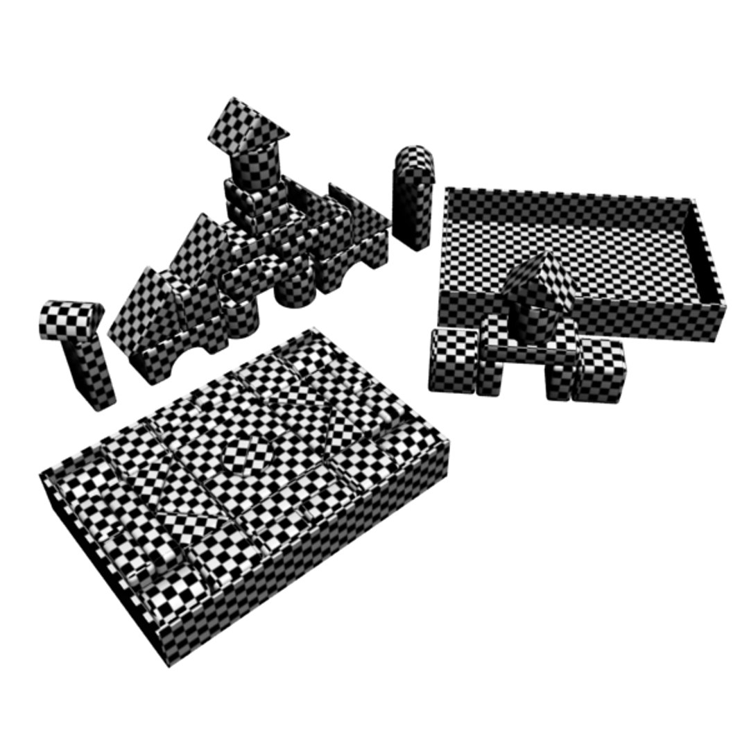 3ds Max Wood Blocks