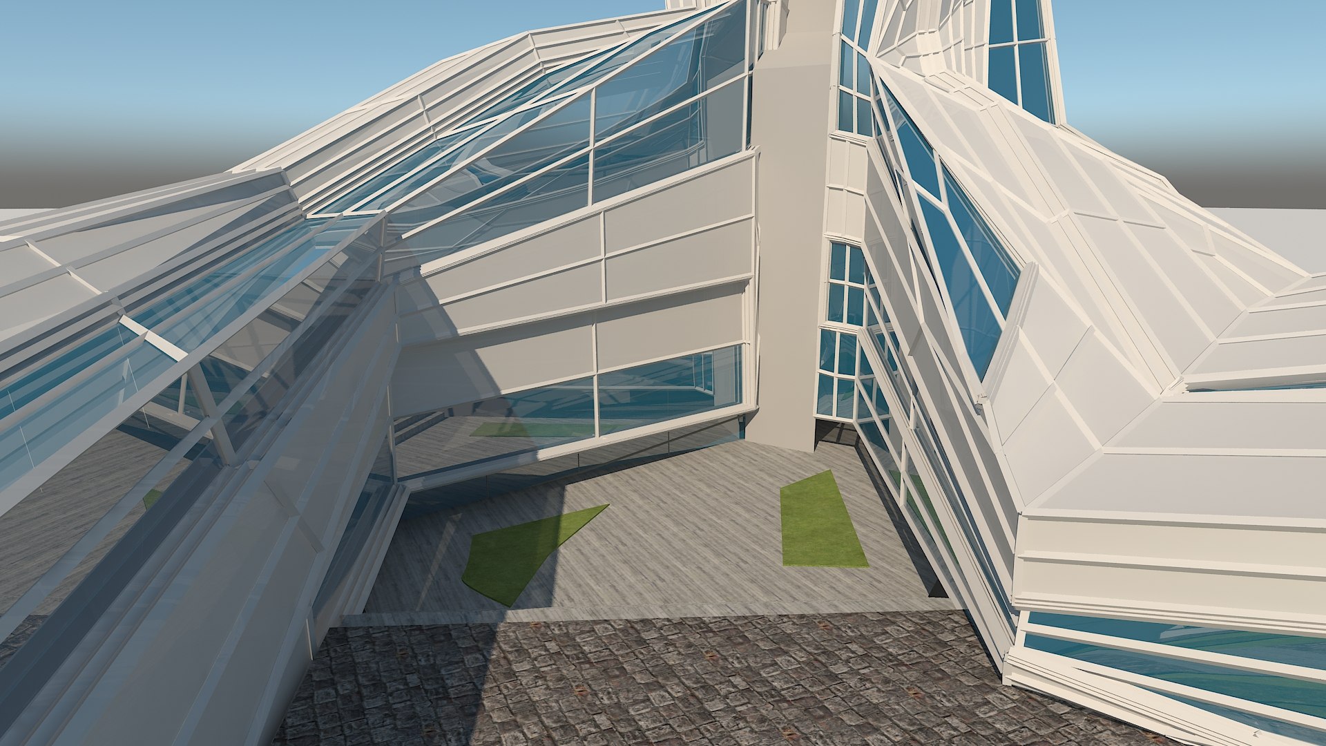 Deconstructivism Twin Skyscraper Tower 3D Model - TurboSquid 1881469