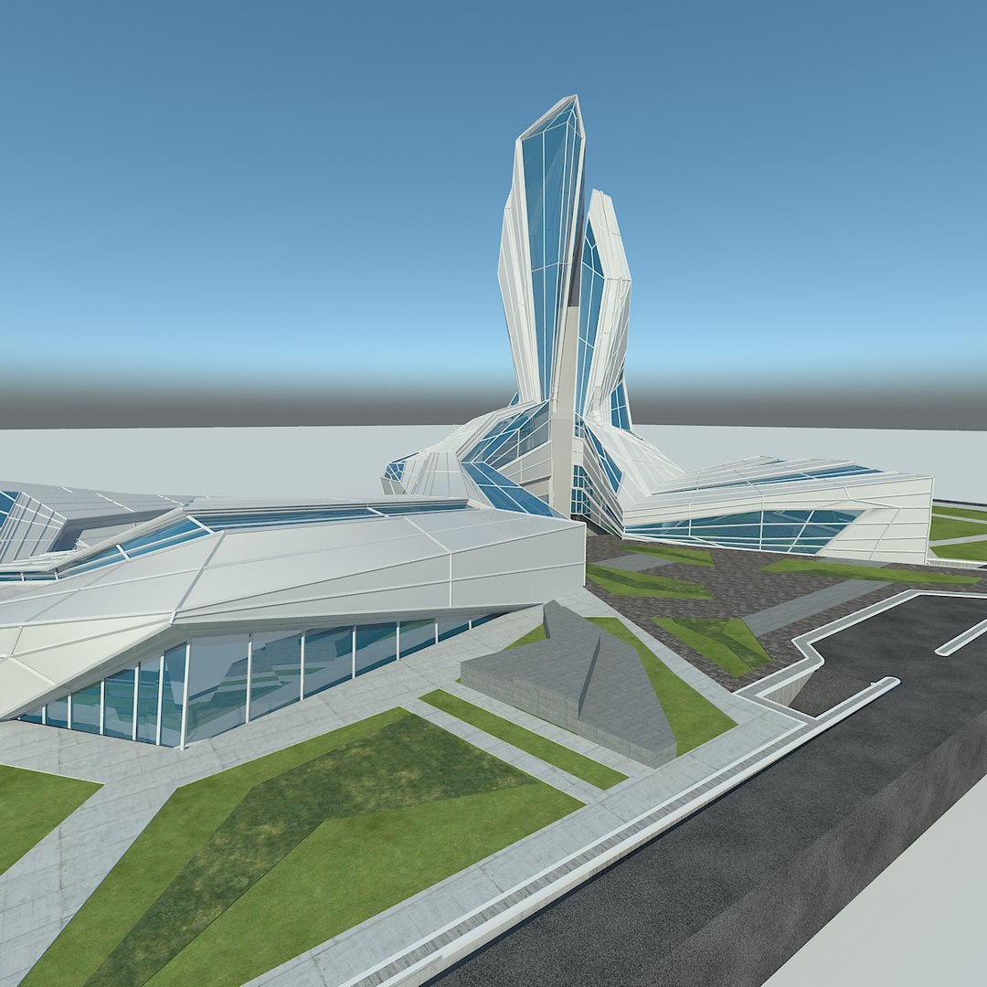 Deconstructivism Twin Skyscraper Tower 3D Model - TurboSquid 1881469