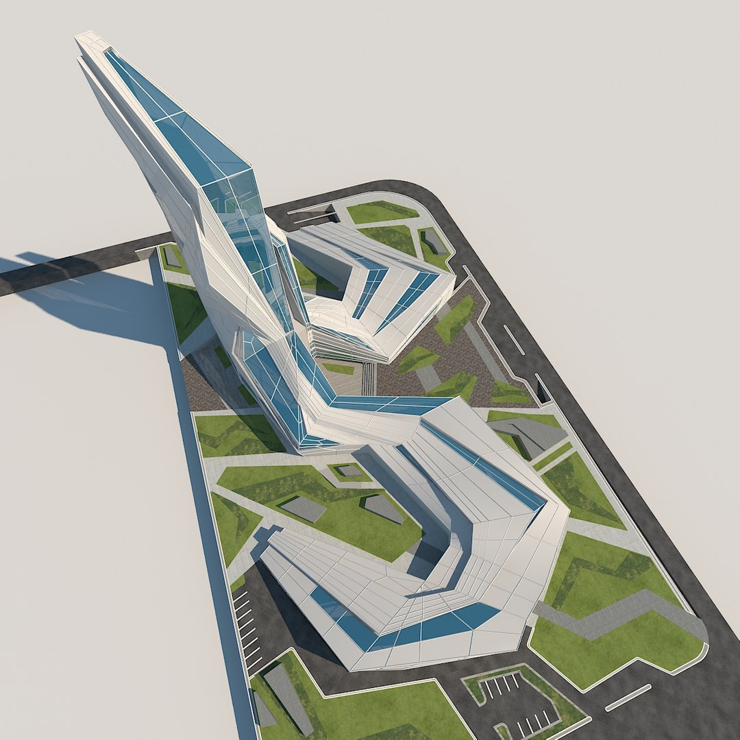 Deconstructivism Twin Skyscraper Tower 3D Model - TurboSquid 1881469