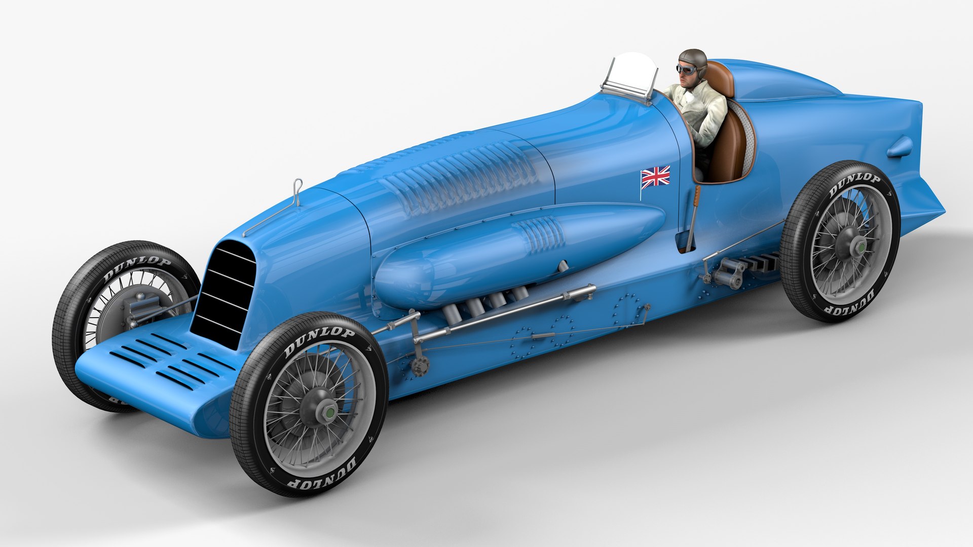 3D Bluebird 1927 Land Speed Record Car - TurboSquid 1734247