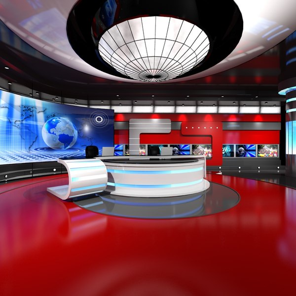 virtual set studio 3d model