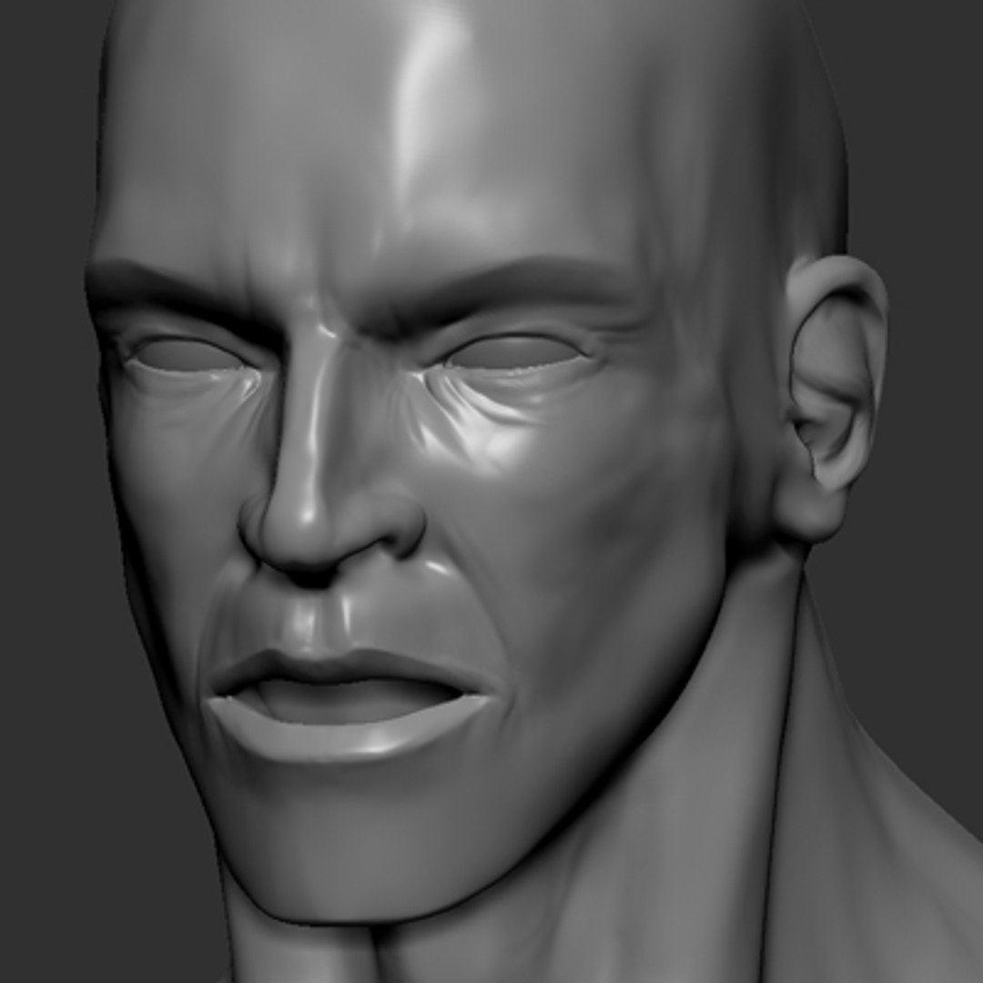 Generic Male Head 3d Model