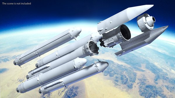 3D model Heavy Lift Rocket System - TurboSquid 1769935