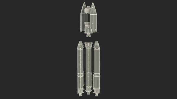 3D model Heavy Lift Rocket System - TurboSquid 1769935