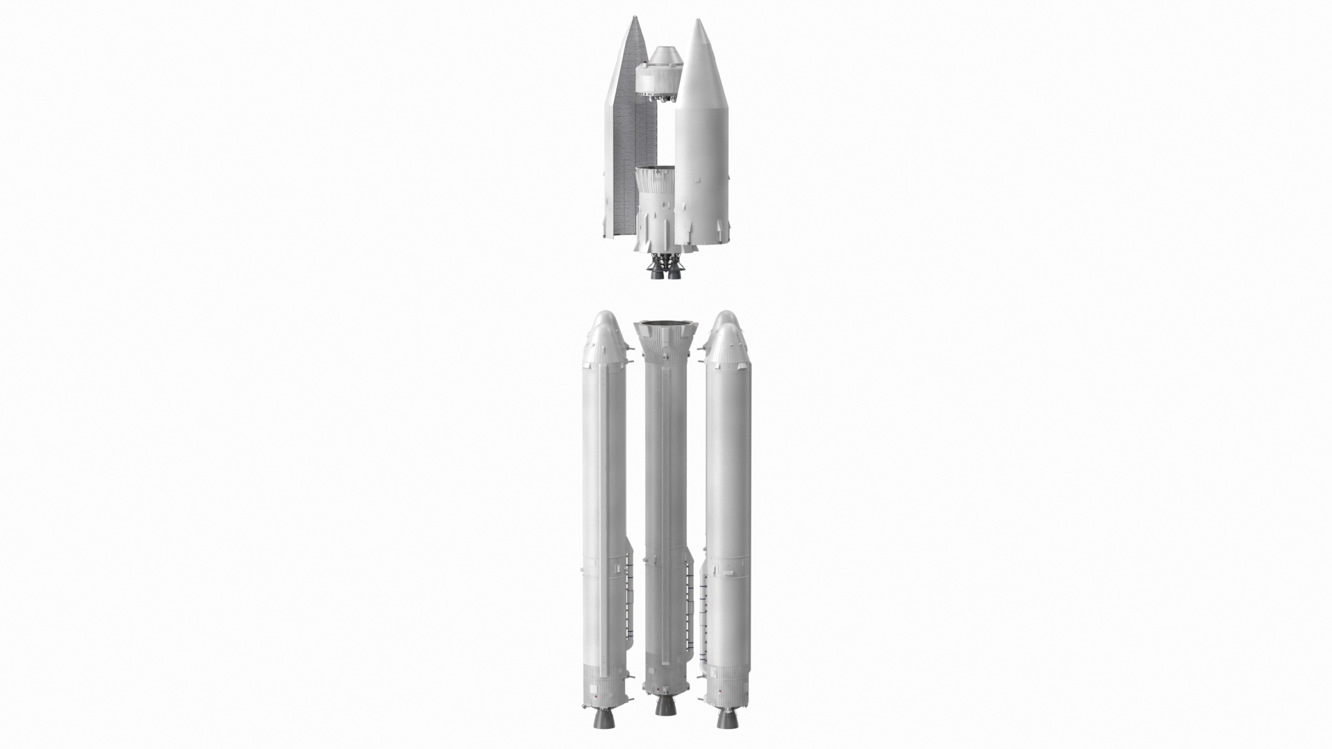 3D model Heavy Lift Rocket System - TurboSquid 1769935