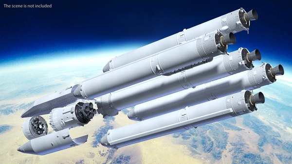 3D model Heavy Lift Rocket System - TurboSquid 1769935