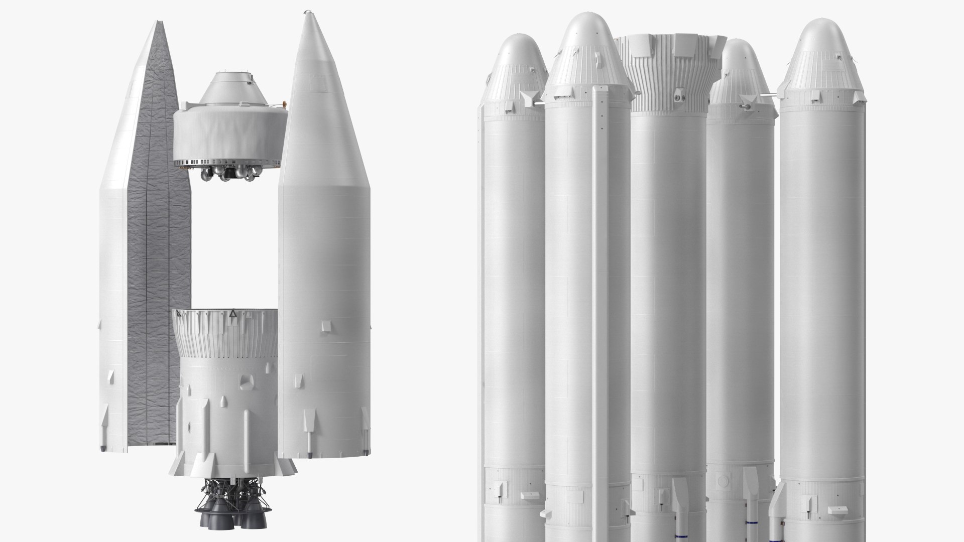 3D model Heavy Lift Rocket System - TurboSquid 1769935