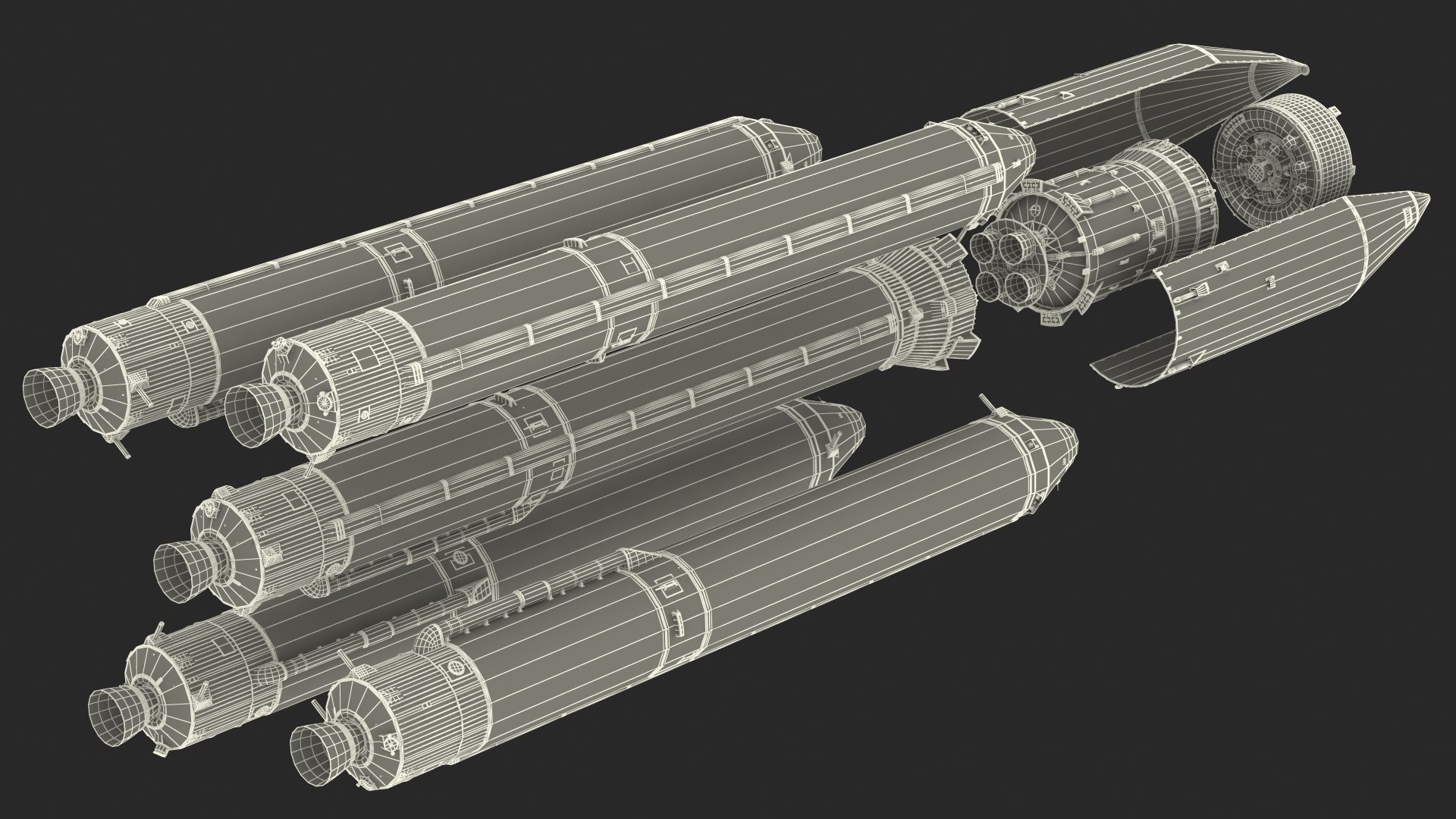 3D model Heavy Lift Rocket System - TurboSquid 1769935