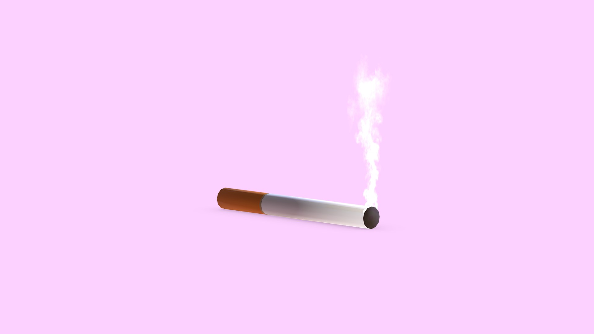 3D Cigarette With Smoke Low Poly Model - TurboSquid 2227737