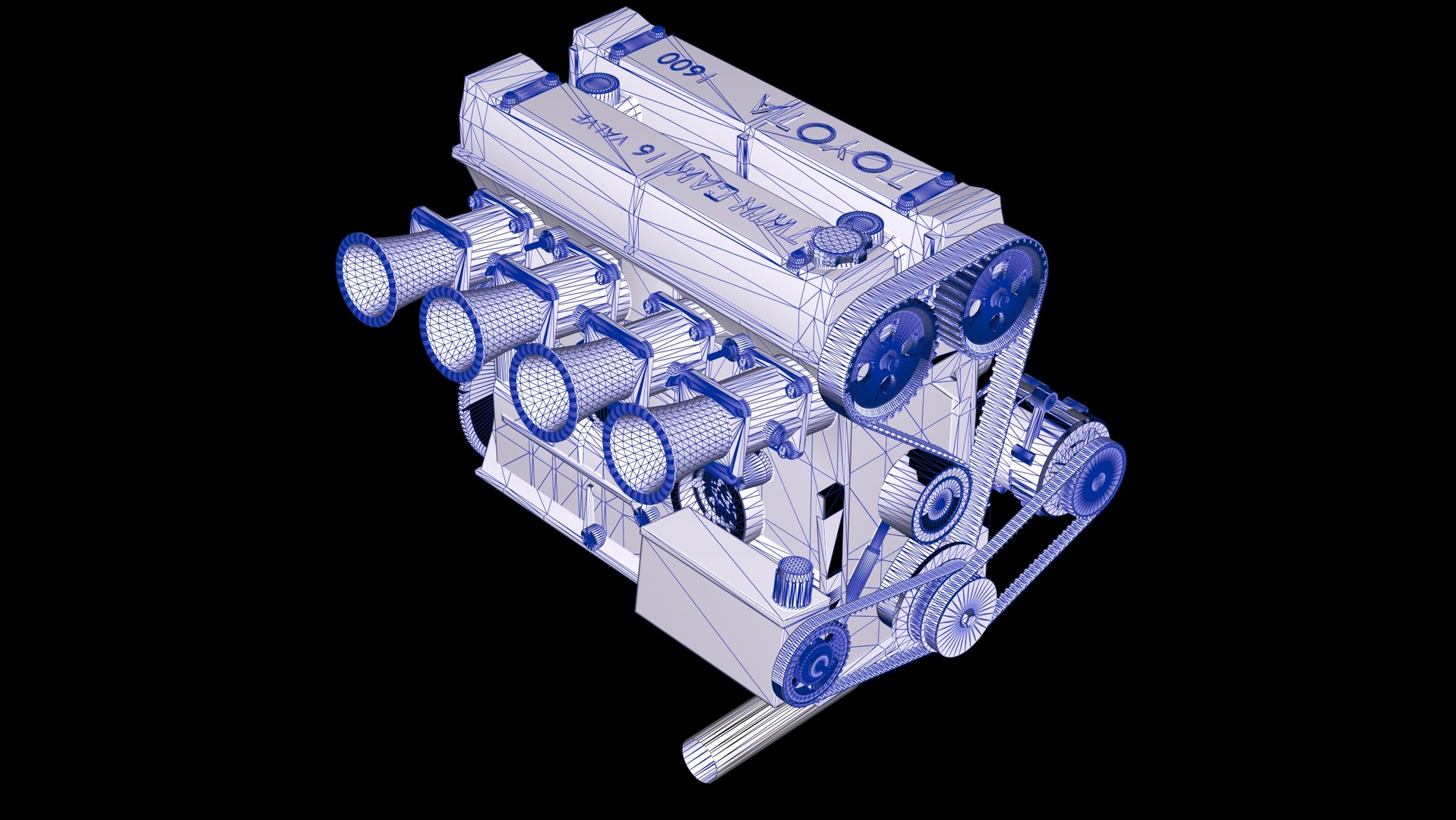 Toyota 4AGE Inline 4 Engine Model - TurboSquid 2337622