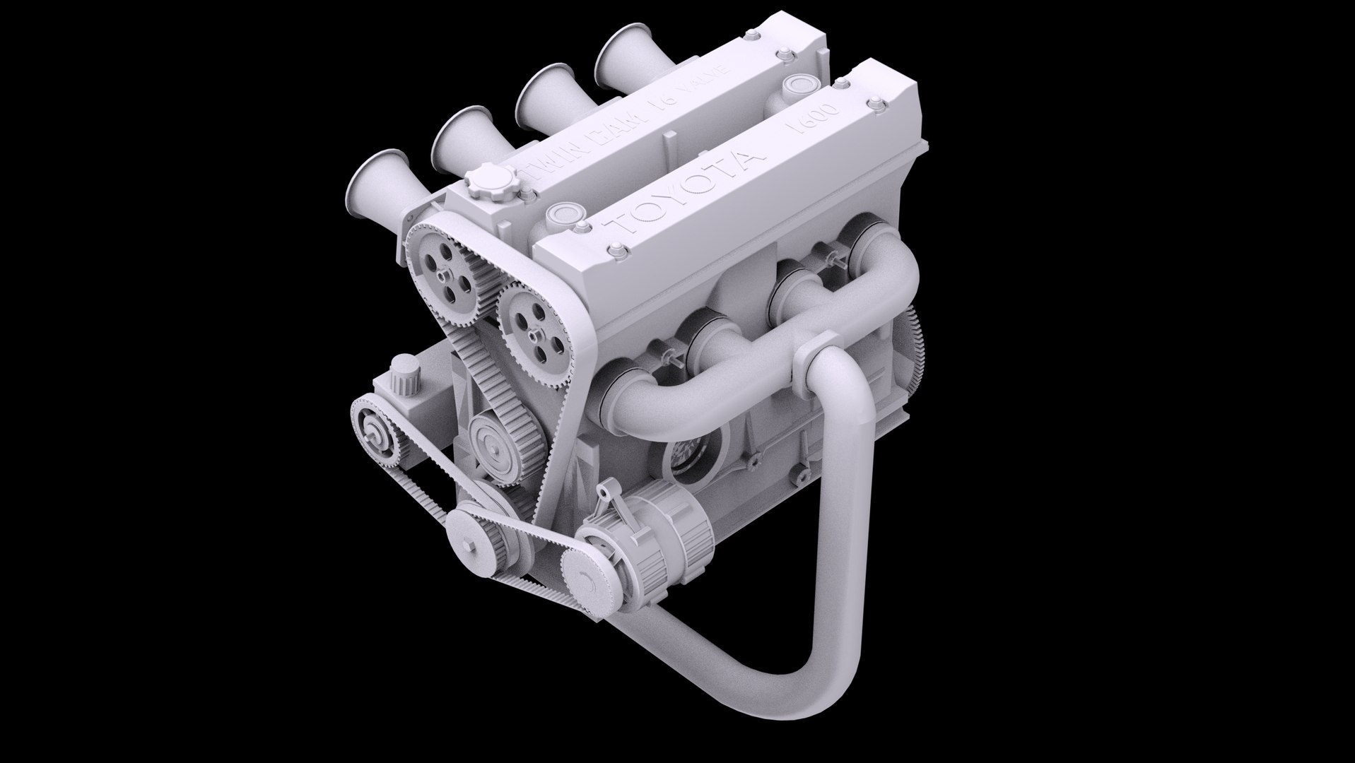 Toyota 4AGE Inline 4 Engine Model - TurboSquid 2337622
