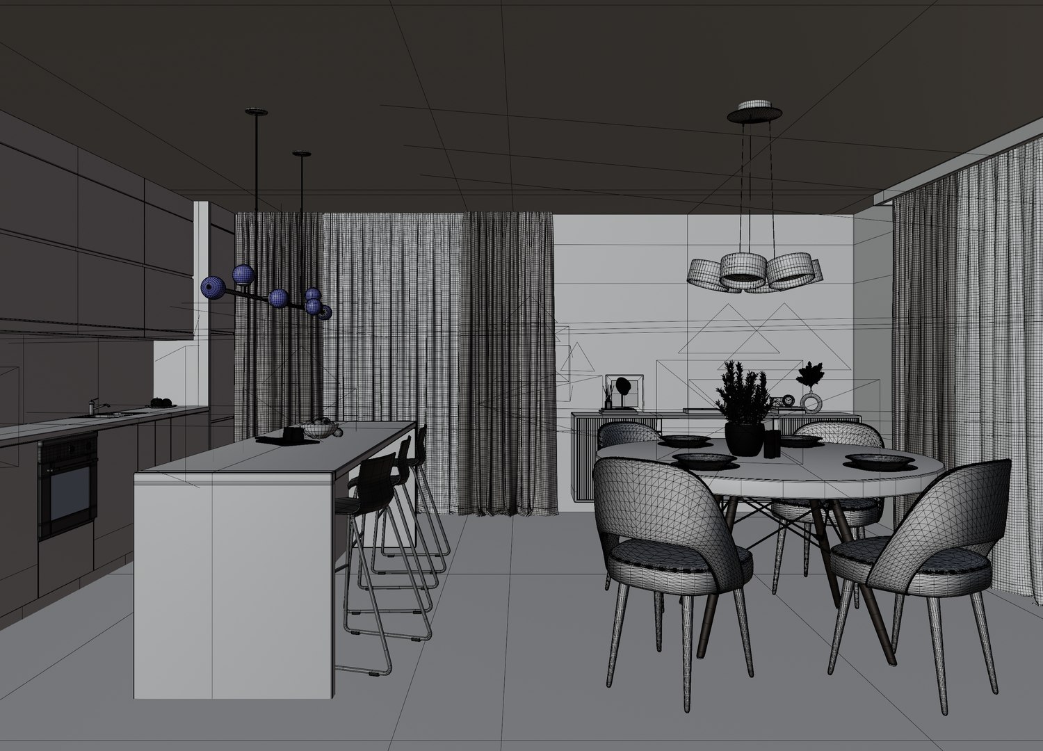 3D model Apartment interior in native blend file by VIZFROMBLENDER ...