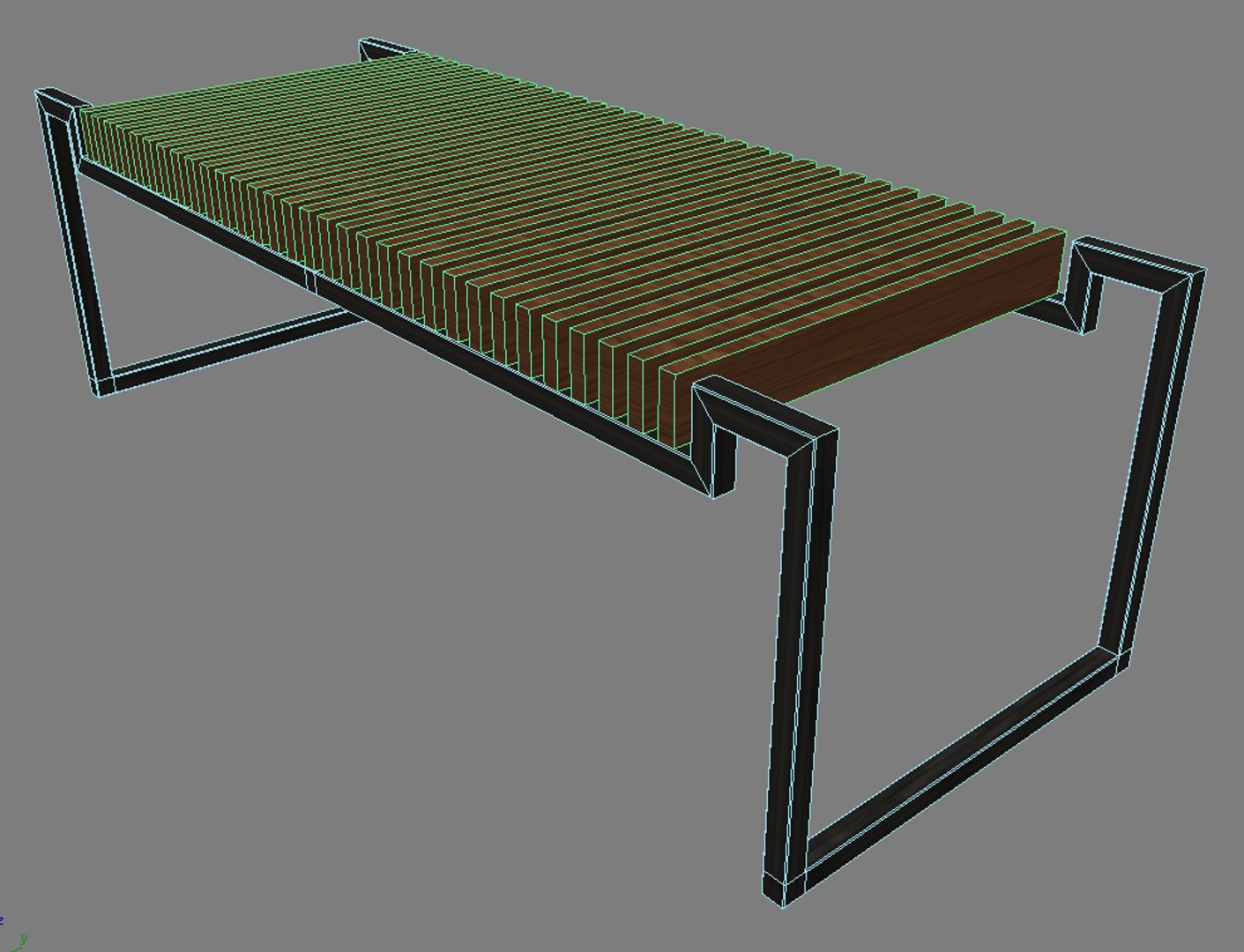 3ds Max Modern Bench
