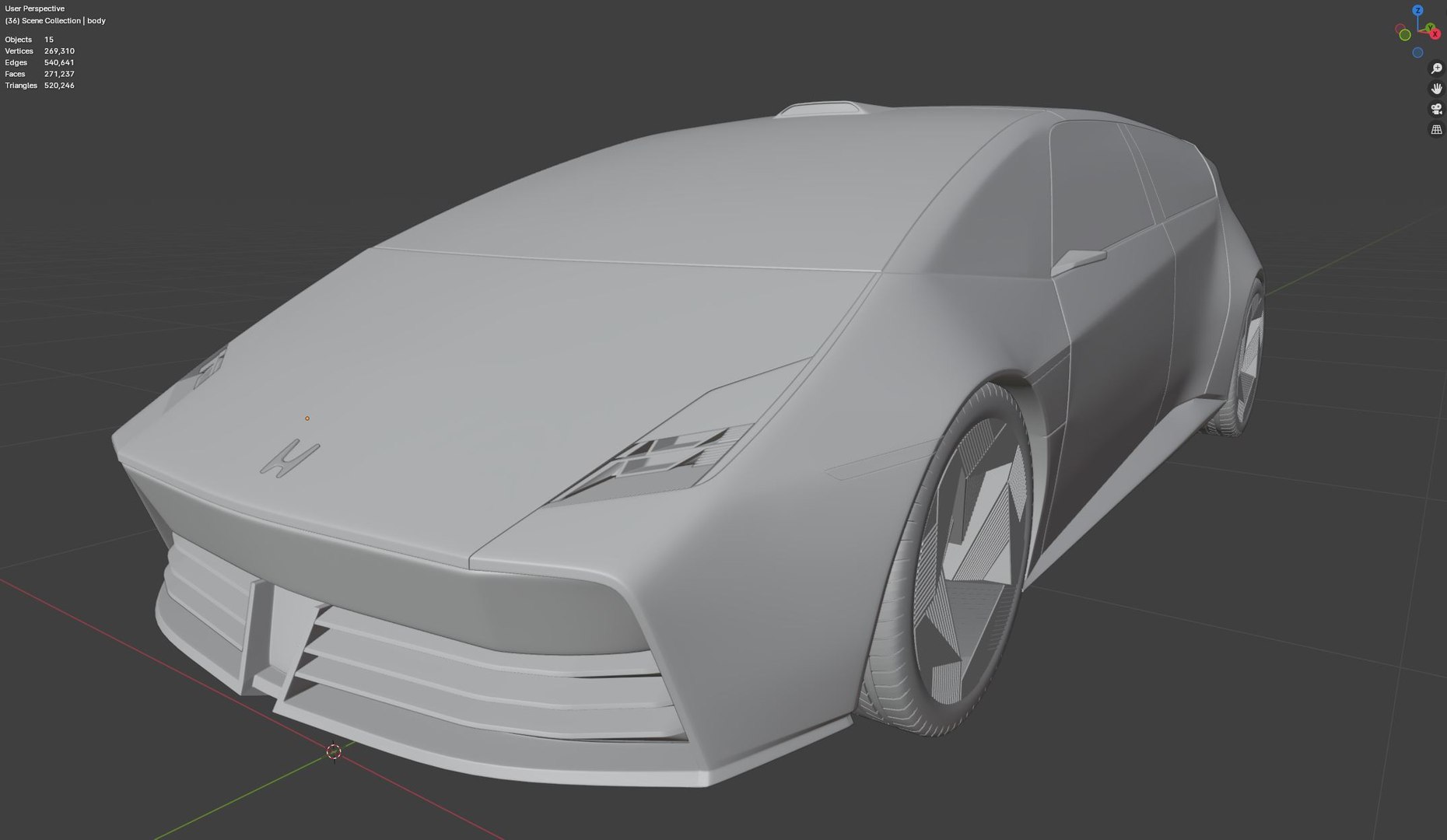 H Saloon 0 Concept Car NEW Model - TurboSquid 2387591