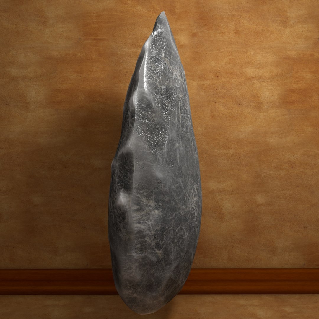 3d prehistoric biface hand model