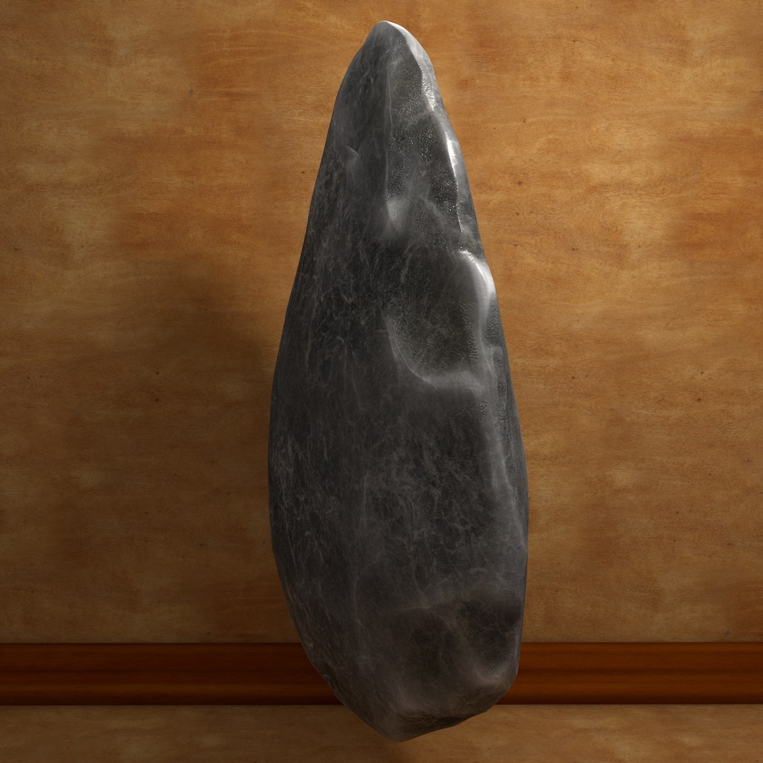 3d prehistoric biface hand model