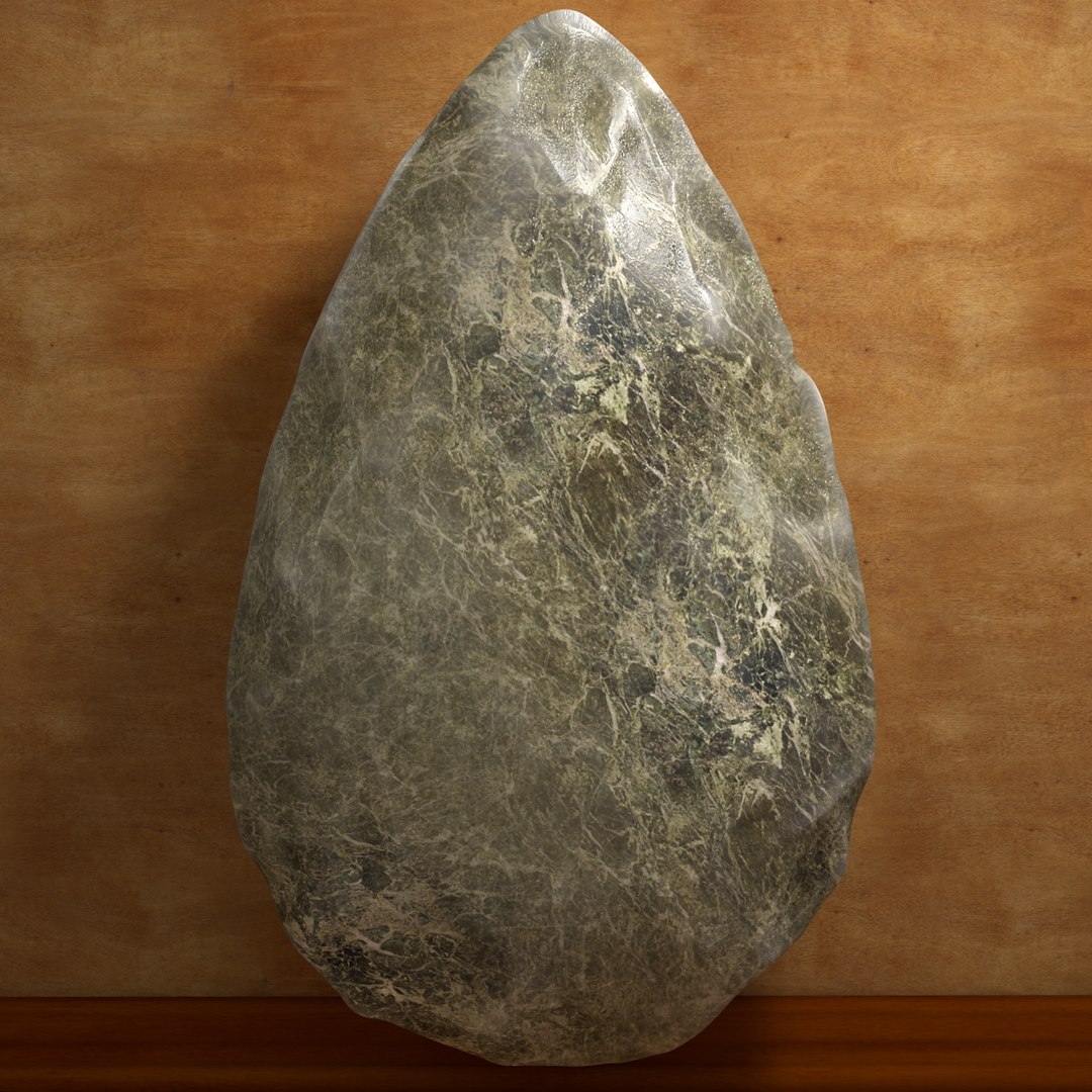 3d prehistoric biface hand model