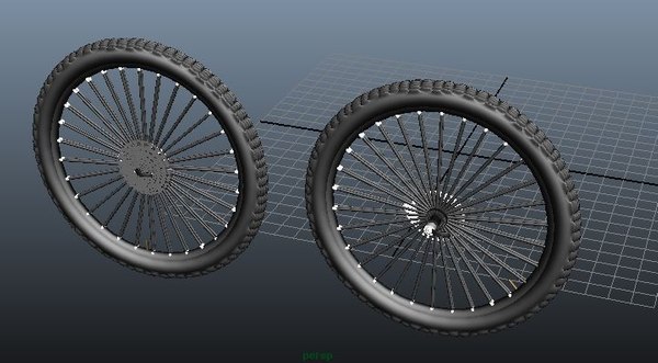 mountain bike wheels 3d fbx