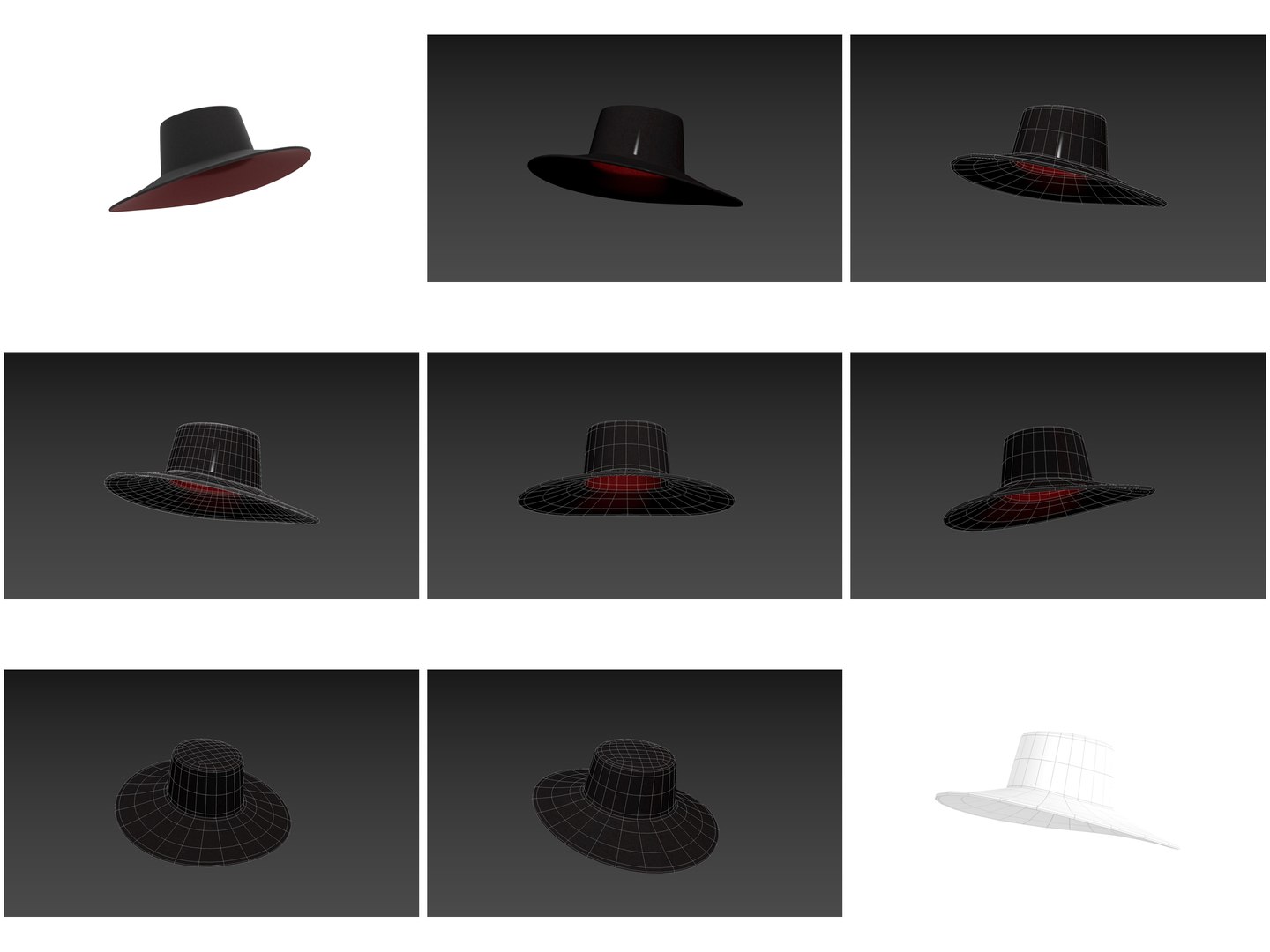 3D Hats and Helmets Pack 11 model - TurboSquid 2126560