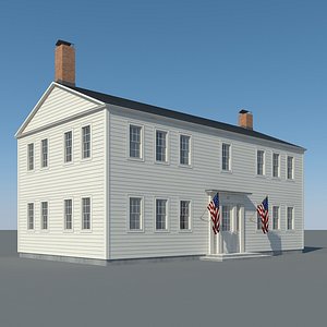 3D Colonial House Models - Browse & Download Formats - TurboSquid