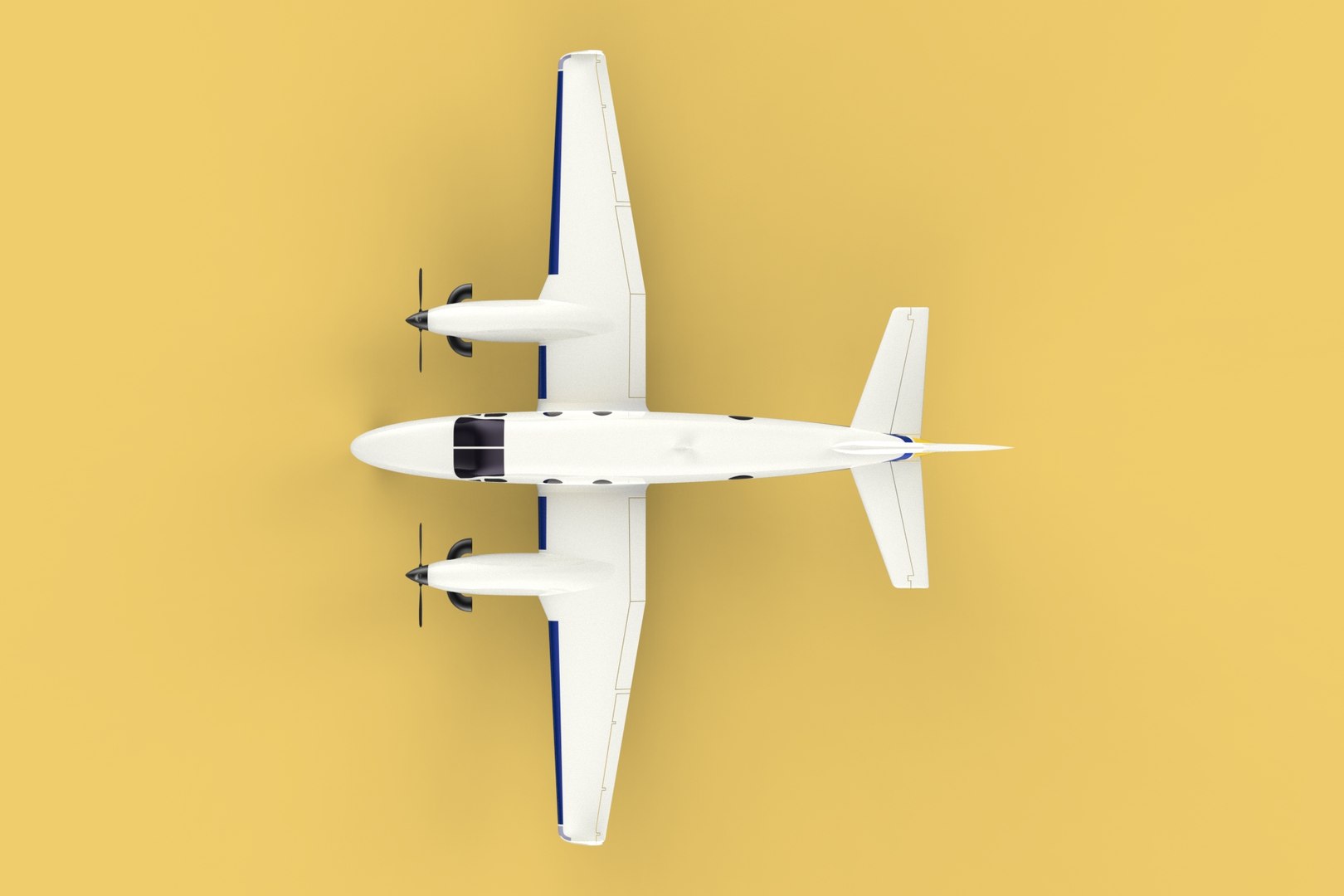 BUSINESS EXECUTIVE JET AIRPLANE AIRCRAFT TURBOPROP TWIN ENGINE 3D ...