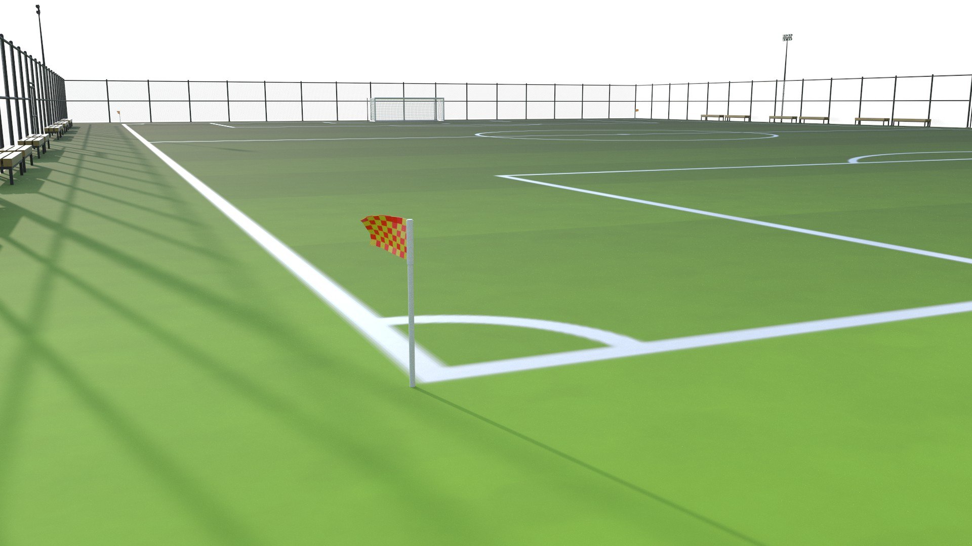 3D Soccer Field Model - TurboSquid 2127877