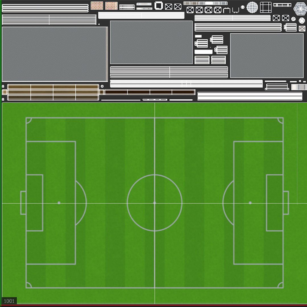3D Soccer Field Model - TurboSquid 2127877